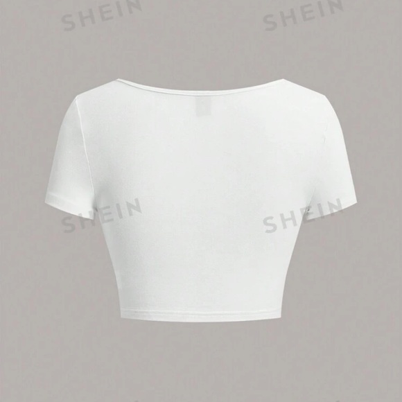 SHEIN | Tops | Nwot Shein Crop Square Neck | Poshmark